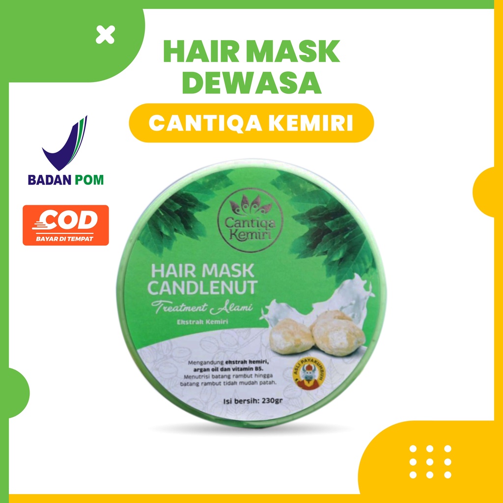 Jual Cantiqa kemiri masker rambut hair mask anti rontok dan ketombe ...