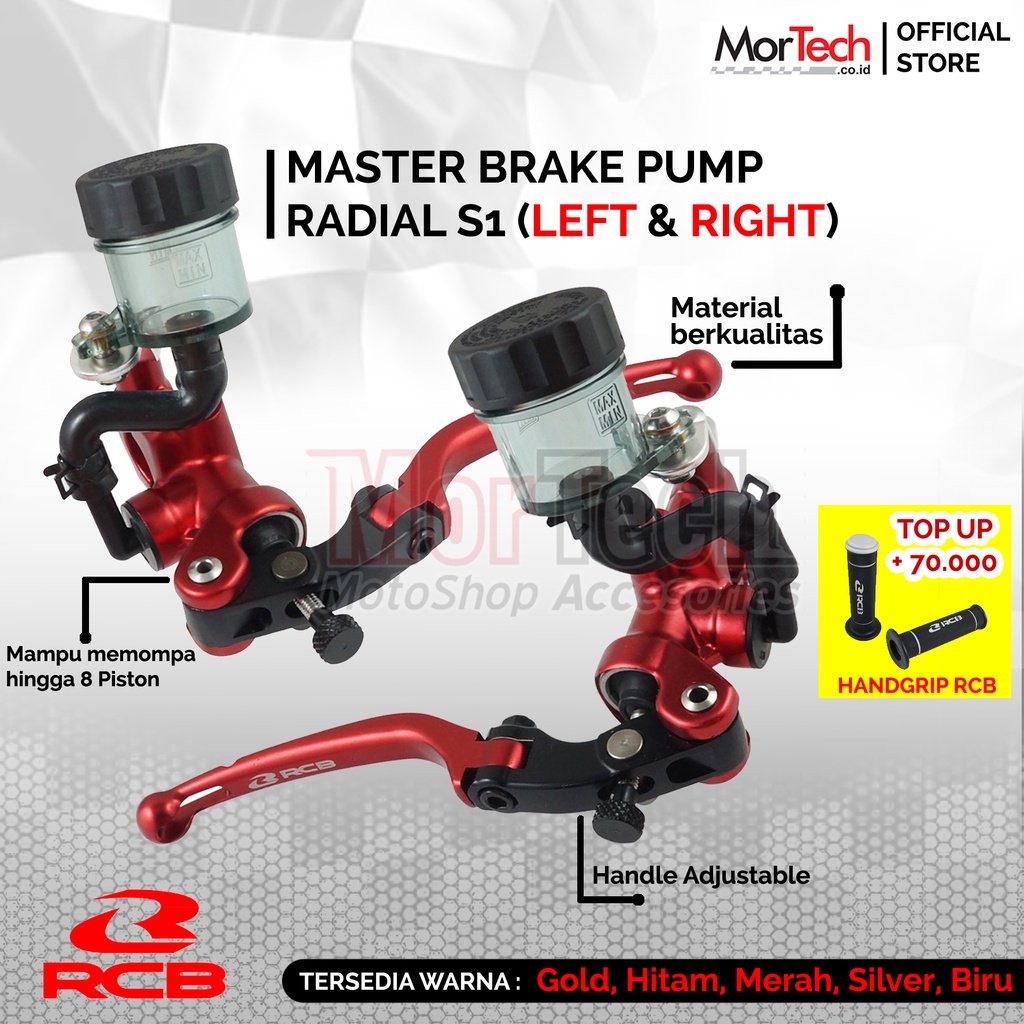 Jual Paketan Master Rem RCB S1 Racing Boy Set Kanan & Kiri 14mm Nmax ...