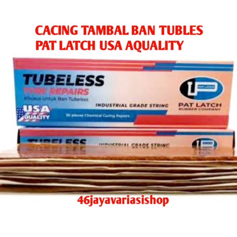 Jual CACING TAMBAL BAN TUBLES USA QUALITY PAT LATCH RUBBER COMPANY ...