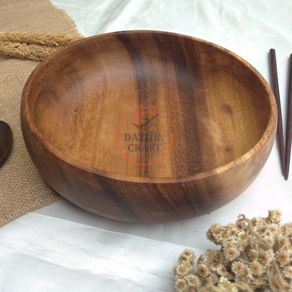 Jual Mangkuk Kayu Suwar Diameter 3 Ukuran, Tanpa Finishing, Aman Untuk ...