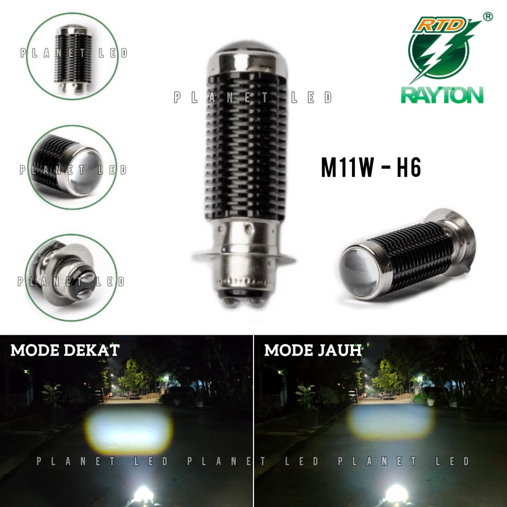 Jual RTD Rayton M11W-H6 Lampu Utama / Lampu Depan Motor LED AC DC Type ...
