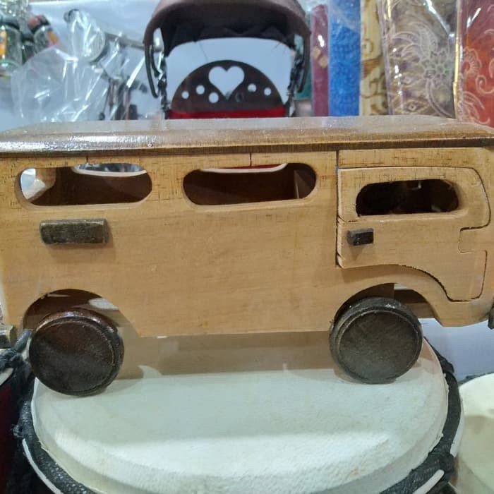 Jual MINIATUR KAYU VW BUS TAYO UKURAN SEDANG 15x6x7 cm MAINAN EDUKASI ...