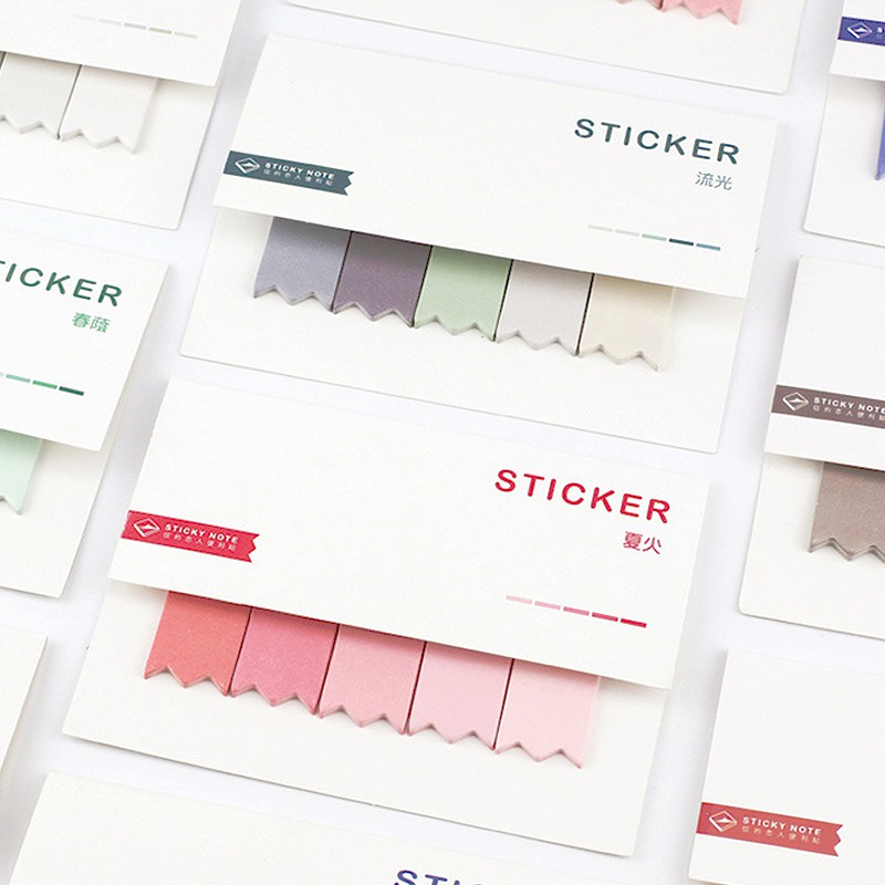 Jual Kertas Label Penanda Dokumen Ribbon Label Sticky Notes Motif Pita ...