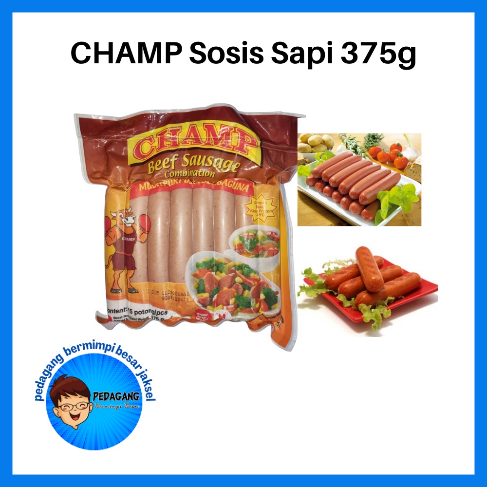 Jual CHAMP Sosis Sapi 375g/ Sosis Sapi 375g | Shopee Indonesia