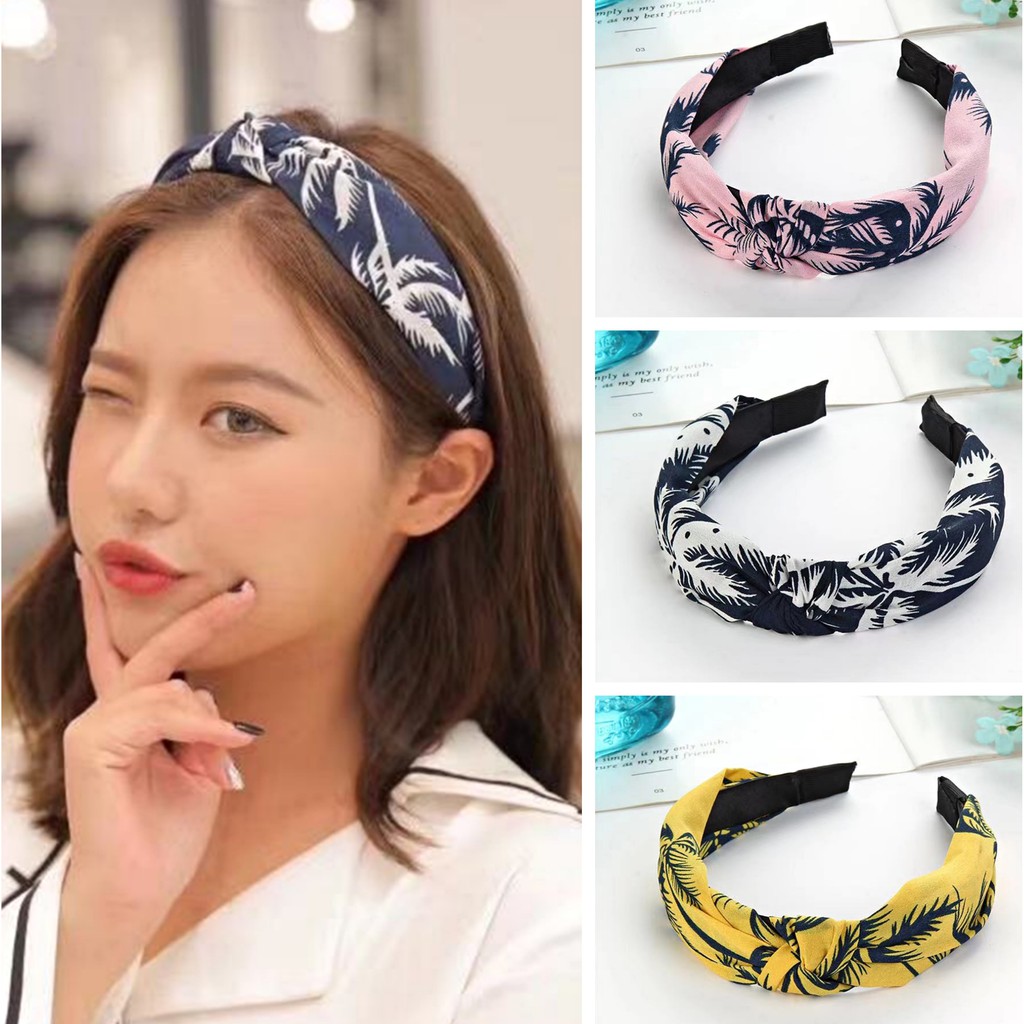 Jual Bando Bandana Fashion Simpul Motif Bunga Aksesoris Rambut | Shopee ...