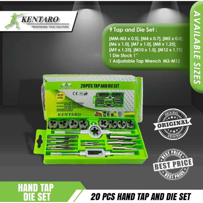 Jual HAND TAP DIE SET 20PCS/SET KENTARO JAPAN QUALITY | Shopee Indonesia