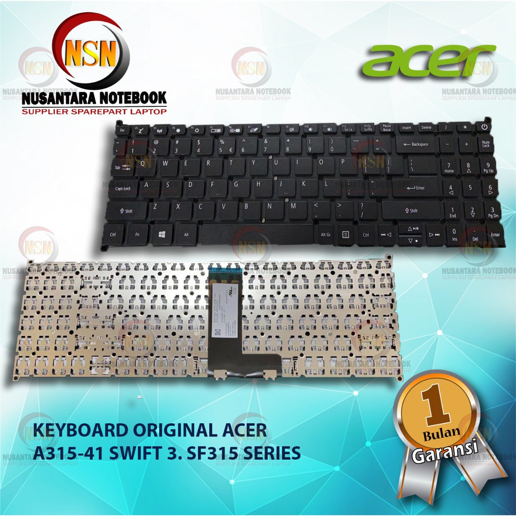 Jual Keyboard Acer Aspire 3 A315-42 Swift 3 SF315 15 Inch Tombol Power ...