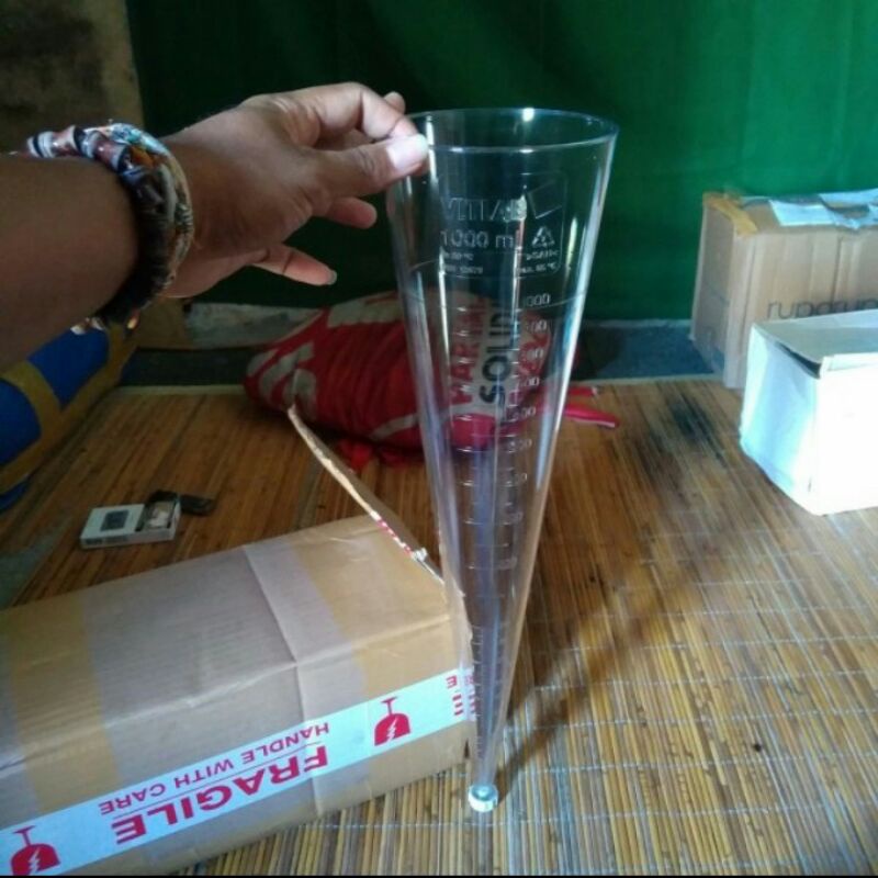 Jual VITLAB Sedimentation cone Imhoff cap 1000 ml bahan SAN plastik akrilik | Shopee Indonesia