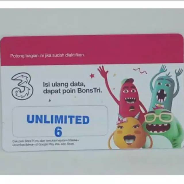 Jual VOUCHER TRI 6 GB UNLIMITED LOKAL ( SUKABUMI-CIANJUR ) | Shopee Indonesia