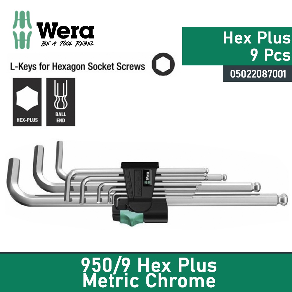 Jual Myhomey Kunci L Hex-Plus Metric Set Wera 05022087001 Ball Point L ...