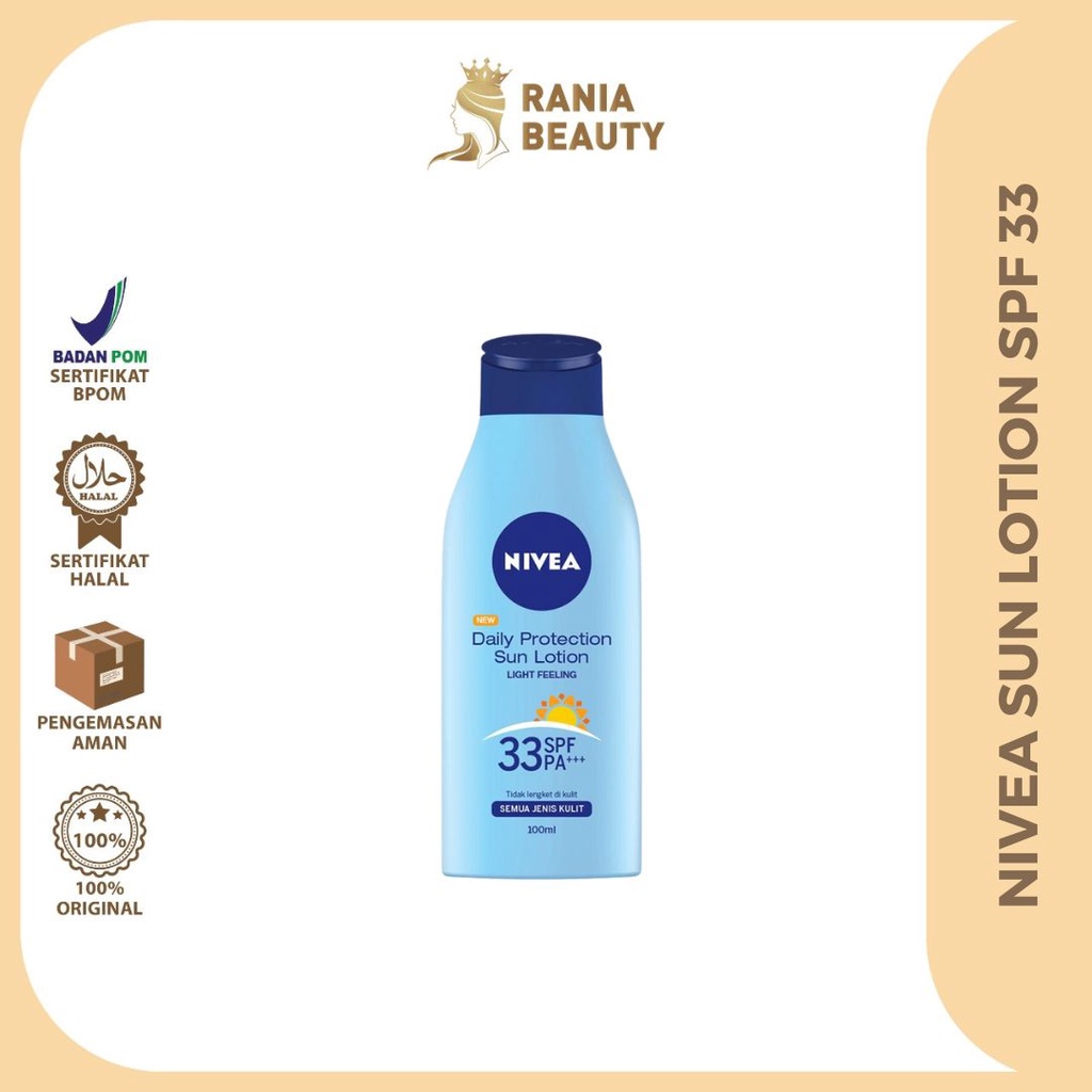 Jual Nivea Sun Lotion SPF 33 100ml ~ Rania Beauty | Shopee Indonesia