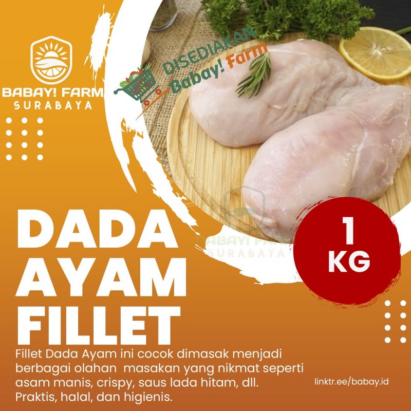 Jual Daging Dada Ayam Fillet Tanpa Tulang / Boneless | Shopee Indonesia