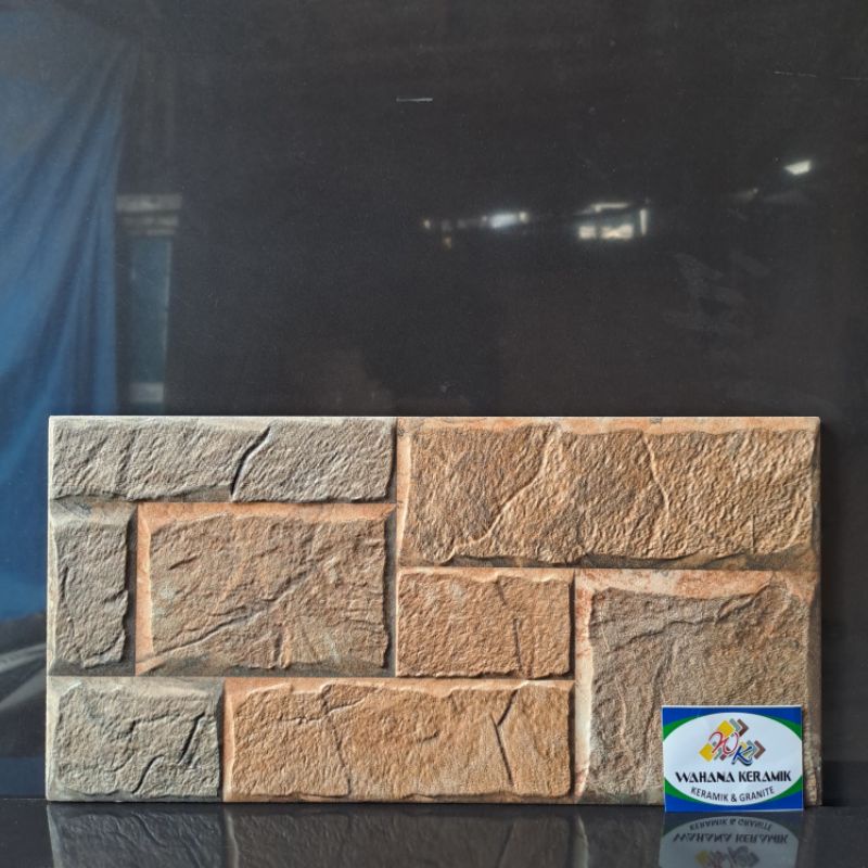 Jual keramik dinding motif batu alam / dinding teras / dinding pagar ...