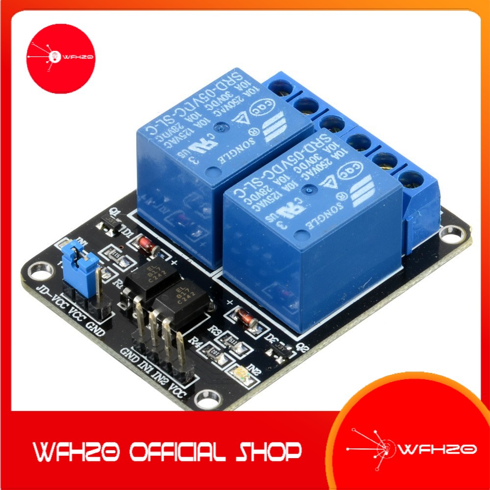 Jual Relay 2 Channel 5V OPTOCOUPLER Module Relay 2 Way 5 Volt DC Active ...