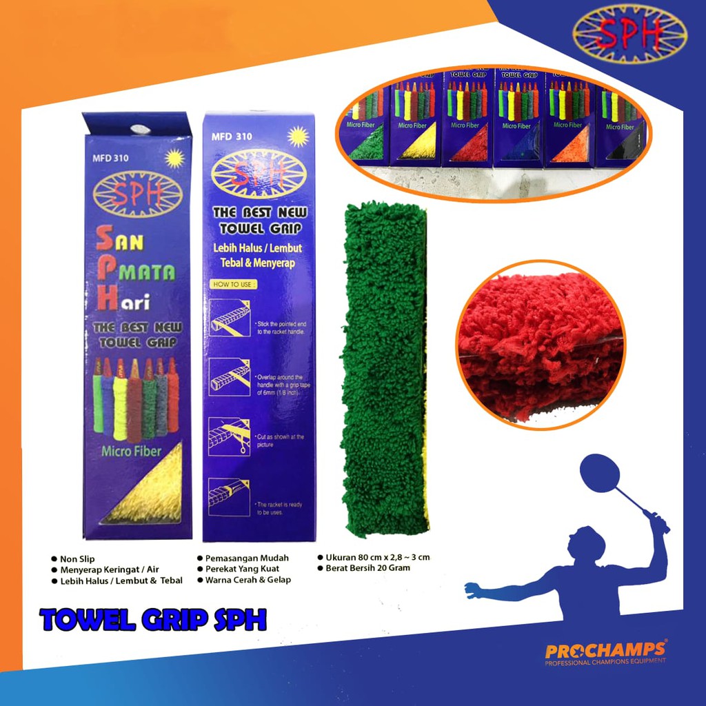 Jual SPH / San Pmata Hari Grip Towel Grip Handuk Badminton Original ...