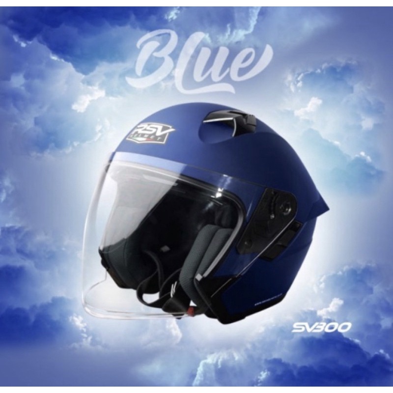 Jual HELM RSV SV300 BLUE MATE DOUBLE VISOR / HELM HALF FAVCE / HELM RSV ...