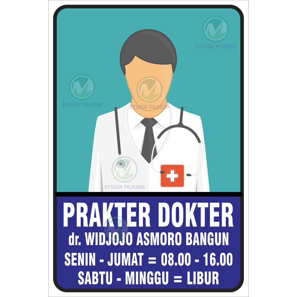 Jual STIKER VINYL PRAKTEK DOKTER (CUSTOM TULIS DI CATATAN ORDER ...