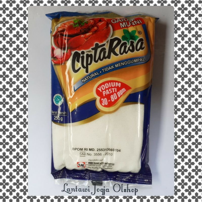 Jual GARAM CIPTA RASA 250 gr (GARAM HALUS BERYODIUM) | Shopee Indonesia