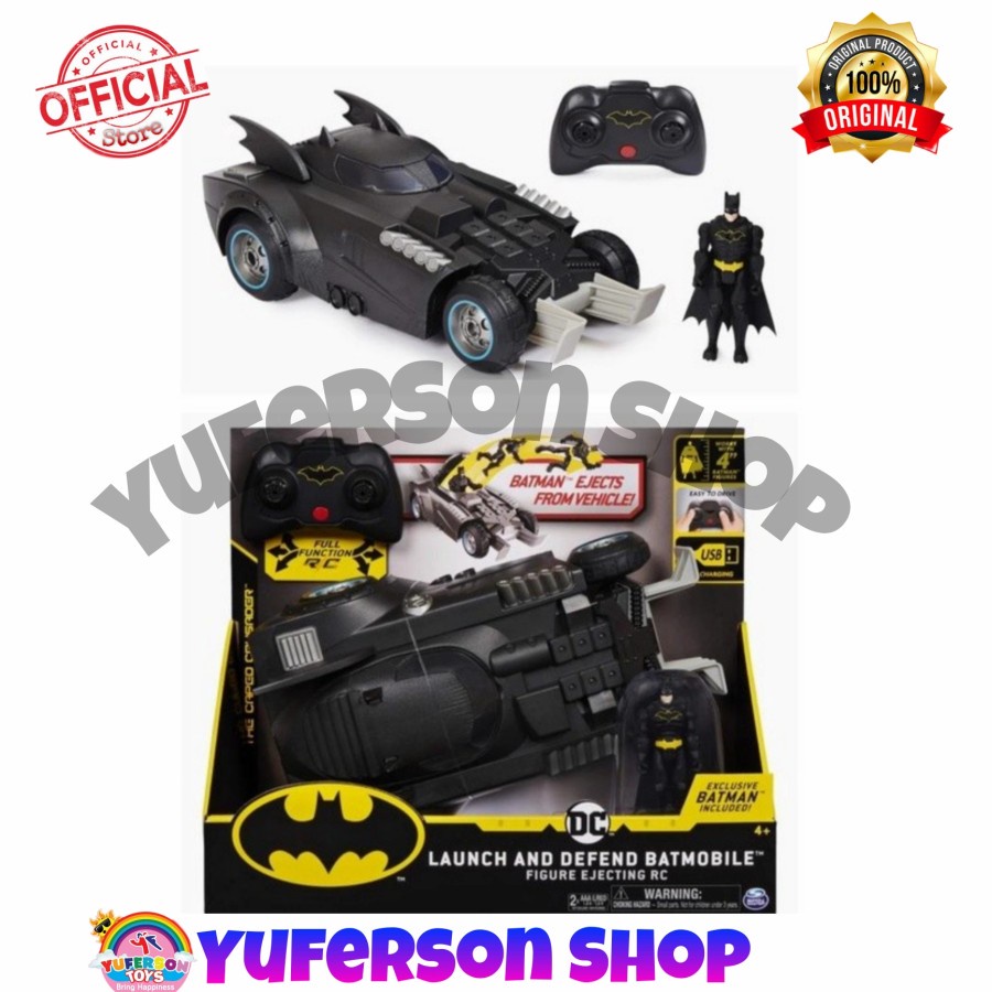 Jual DC Batman Launch and Defend Batmobile RC Vehicle 4-inch Original ...