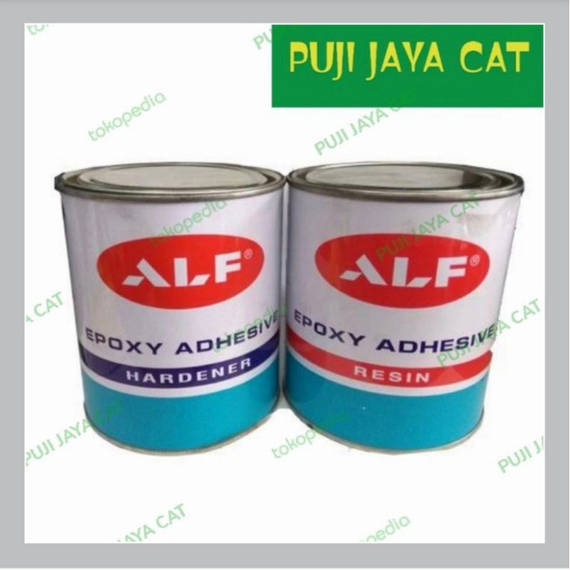 Jual Lem Epoxy ALF alfaglos 1set (1kg) Resin + Hardener | Shopee Indonesia