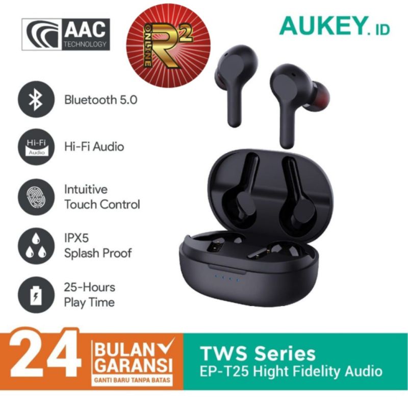 Jual Aukey EP-T25, T21P, T31, M1S TWS Bluetooth/Headset High Fidelity Audio Original Garansi ...
