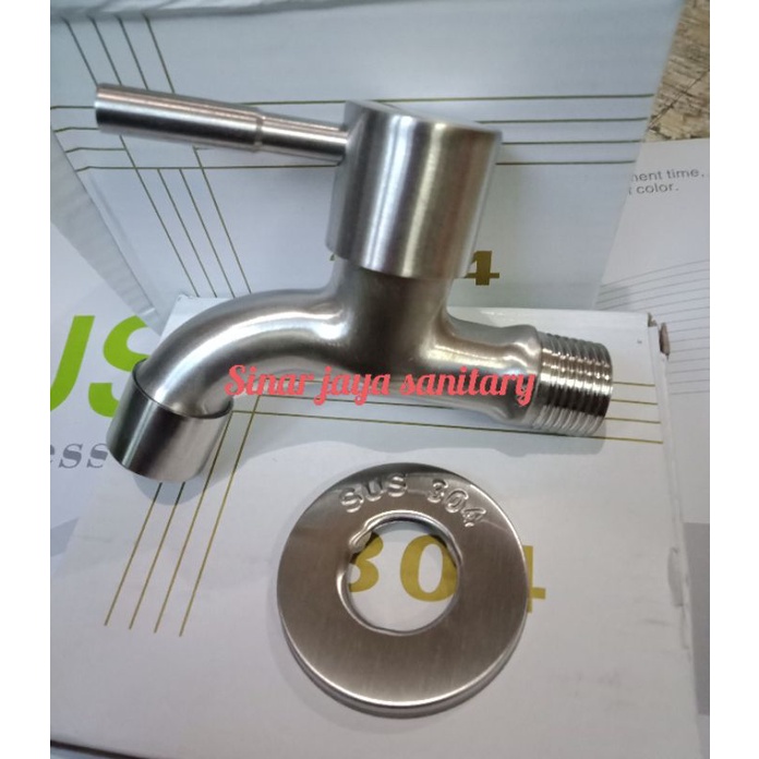 Jual Kran tembok stainless SUS 304 / Kran toilet stainless | Shopee ...
