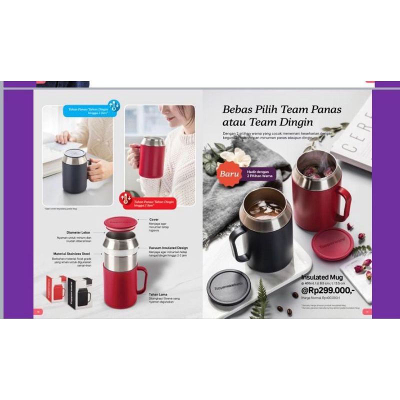 Jual Insulated Mug semi Termos 400 ml Tupperware | Shopee Indonesia