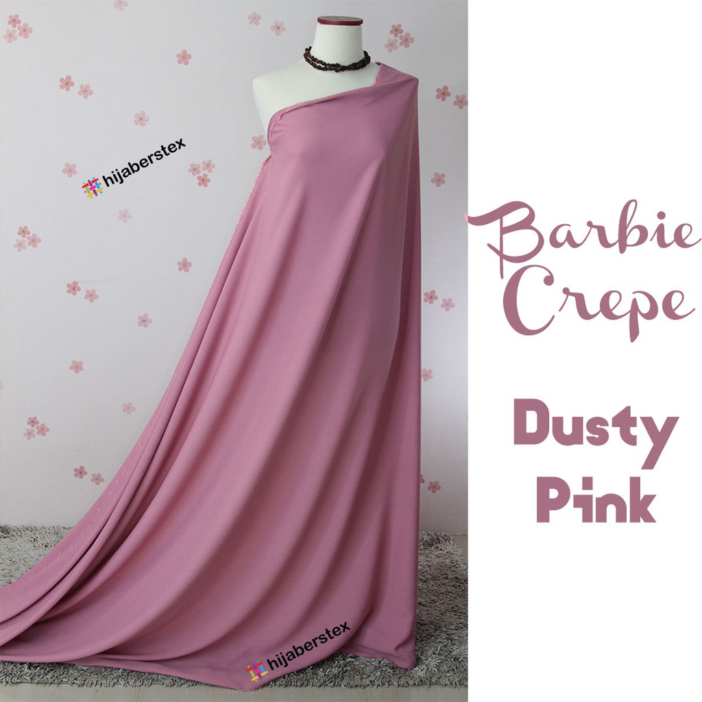 Jual 1/2 Meter Kain BARBIE CREPE Dusty Pink (ecer warna - DC) | Shopee ...