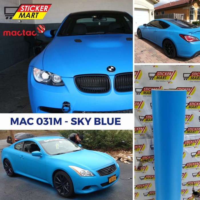 Jual Sticker Mactac Sky Blue stiker Mobil motor neon box (alt.oracal ...