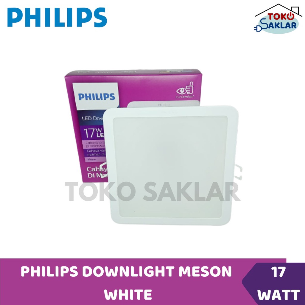 Jual Lampu Led Downlight Philips 17 Watt Kotak Meson Putih | Shopee ...