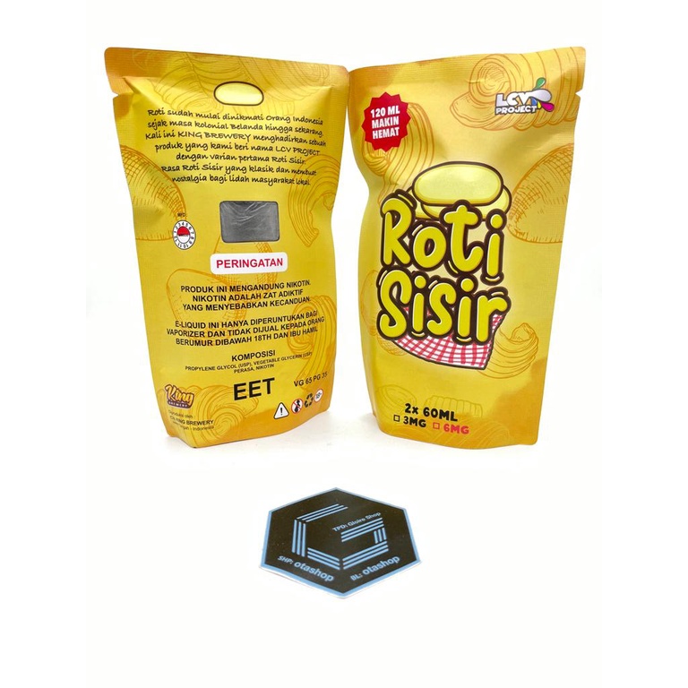 Jual SATUAN - Liquid Roti Sisir Original 60ML by LCV Juice 3mg 6mg vape ...