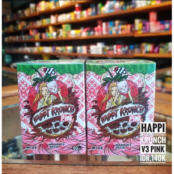 Jual Happi Krunch V3 Pink Strawberry Milk 60ML by Wise Juice x ...