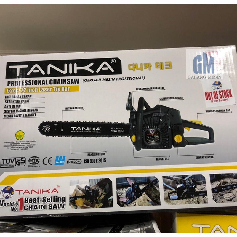 Jual TANIKA Gergaji Mesin Chainsaw 007 22” Censo Alat Potong Kayu 22 ...