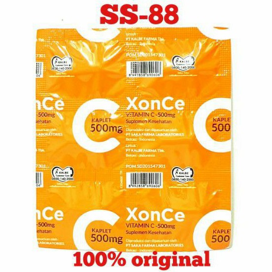 Jual XONCE ~ VITAMIN C 500mg (STRIP ISI 6 KAPLET) | Shopee Indonesia