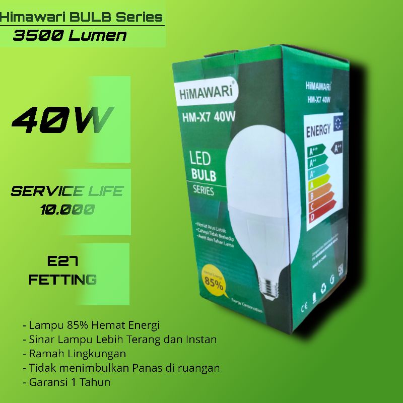 Jual Bohlam LED 40W Putih Himawari Capsule led bulb Lampu LED 40 Watt ...