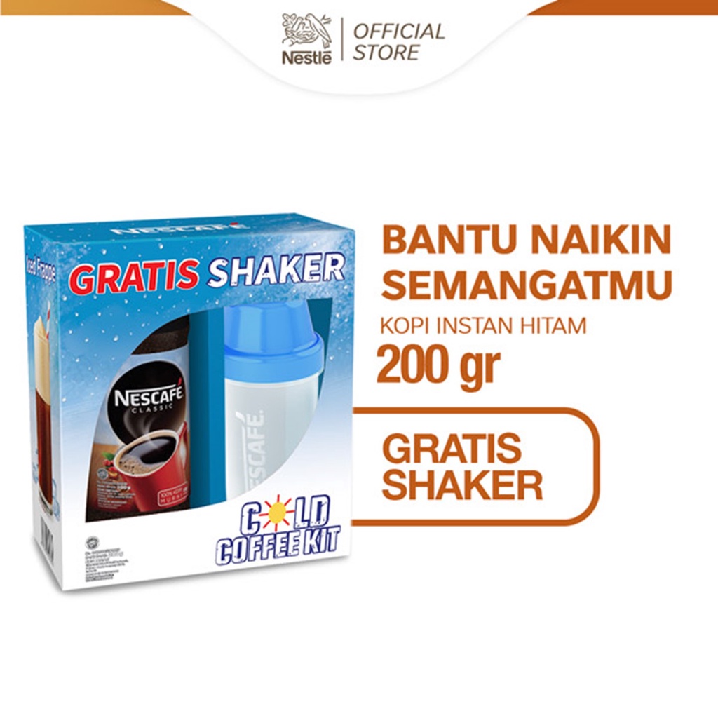 Jual NESCAFE Classic Kopi Instan Kopi Hitam 200g Jar FREE Shaker ...
