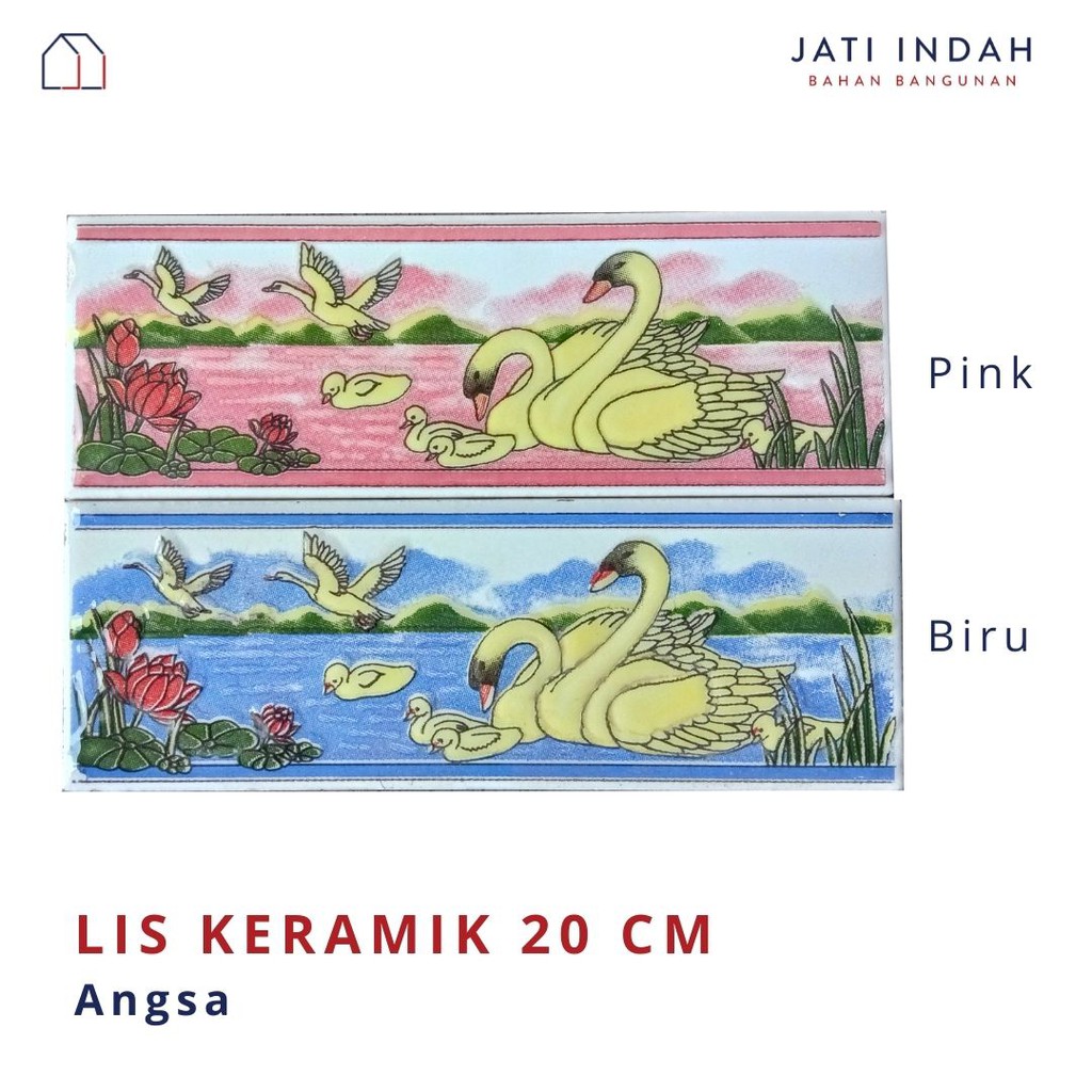 Jual List Keramik 20 cm Motif Angsa Bebek / Lis / Listello | Shopee ...