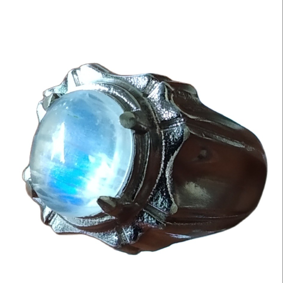 Jual Cincin Batu Akik Moon Stone atau Biduri Bulan Asli dan Natural ...