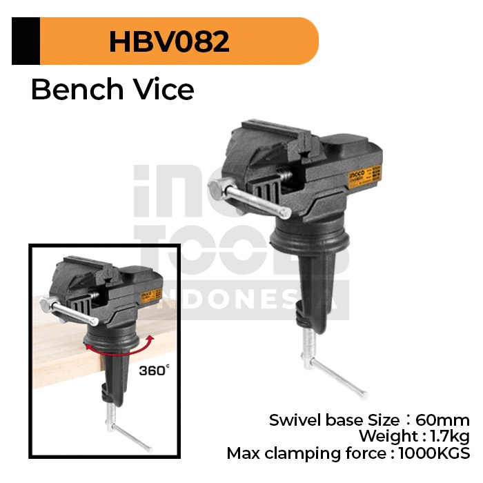 Jual Bench Vice (60 mm) INGCO HBV082 Catok Paron Ragum Tanggem Meja ...