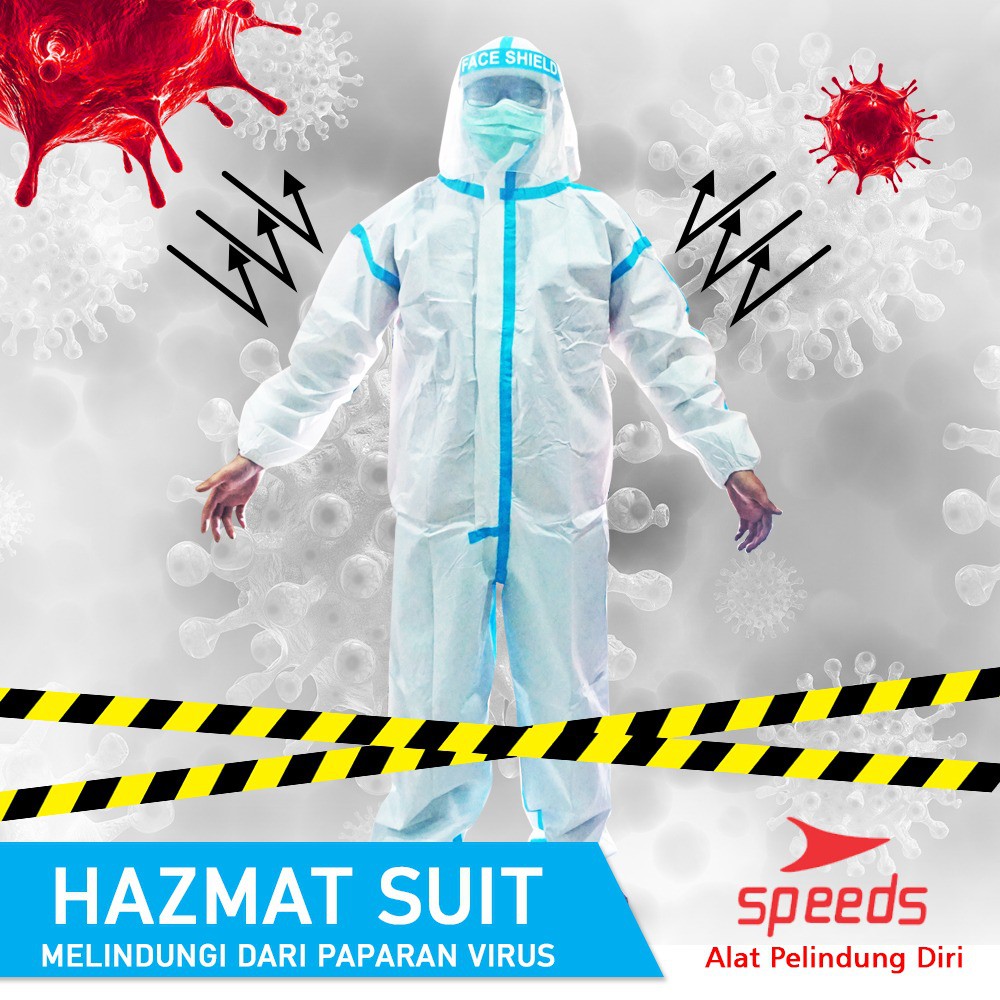 Jual SPEEDS Baju medis APD / Hazmat Kacamata APD Cover Mask Bagi Tenaga ...