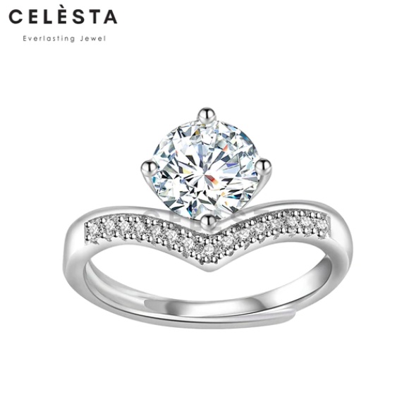 Jual [SERTIFIKAT GRA DIAMOND] Le Jeanne Ring cincin berlian moissanite ...