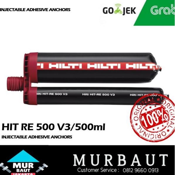 Jual Lem Beton HILTI HIT RE 500 V3/500ml Chemical Angkur Rebar | Shopee Indonesia