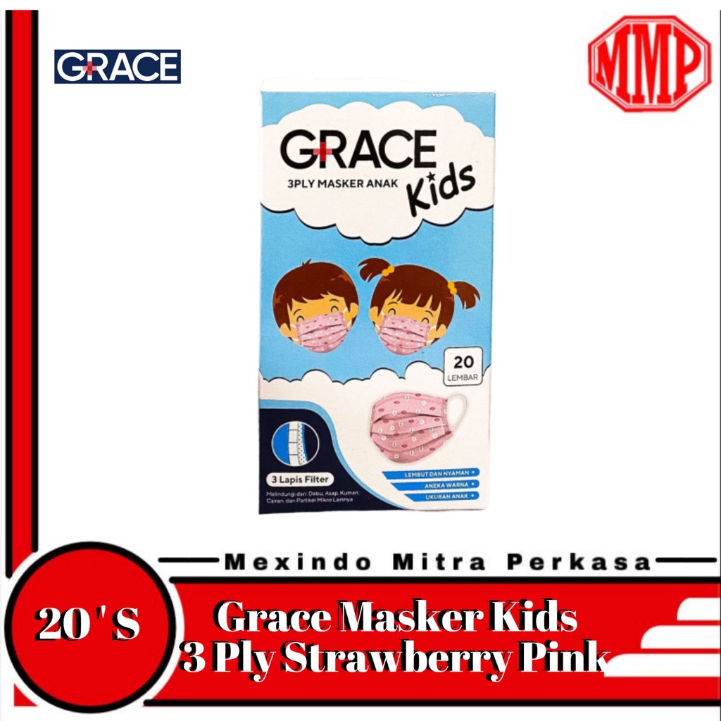 Jual Grace Masker Kids - 3 Ply - (20 Pcs) | Shopee Indonesia