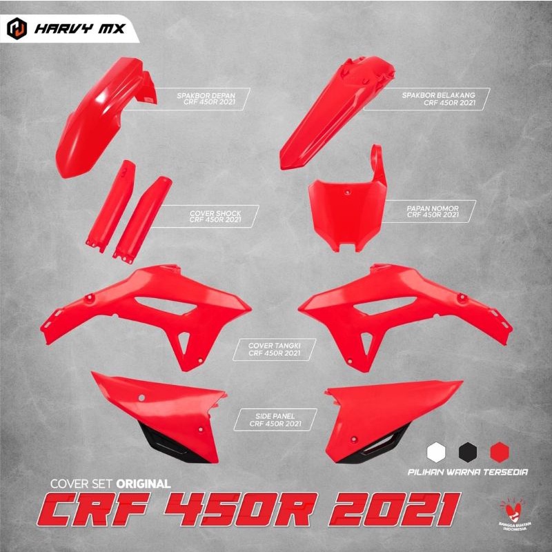 Jual COVER BODY SET CRF 450 R 2021 ORY PNP PLUG AND PLAY CRF 450 HRV | Shopee Indonesia