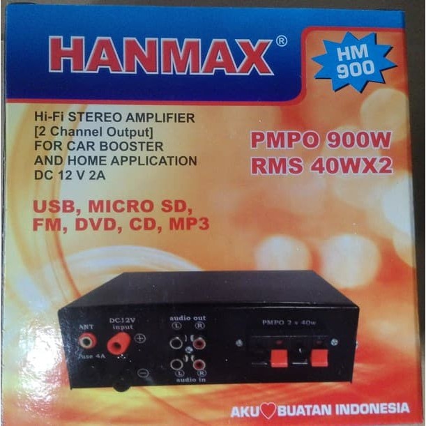 Jual Amplifier Usb Mp3 Reader/Player + Tomcat Stereo 2X40W (Pmpo900W ...
