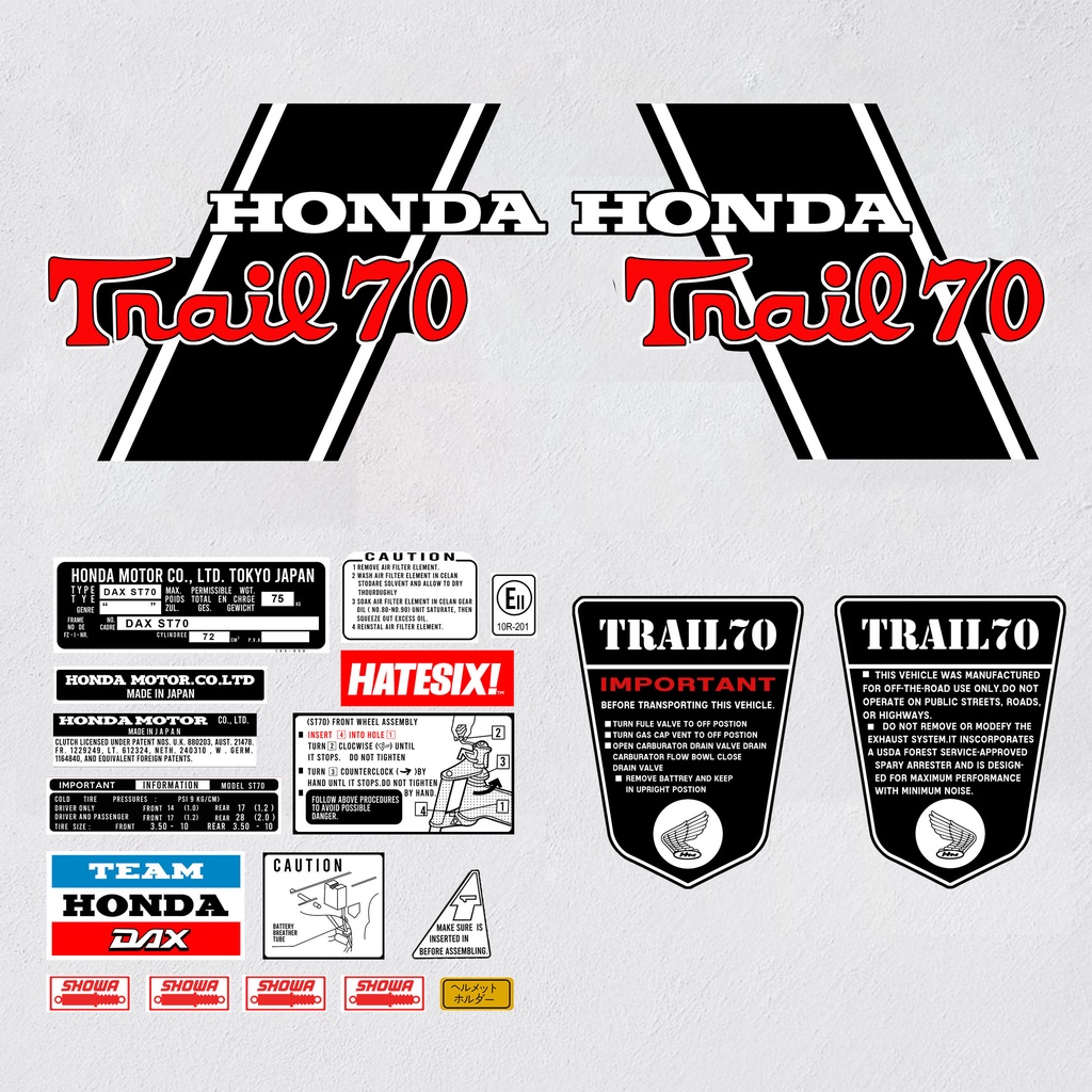 Jual Sticker Stiker Decal Honda Dax ST 70 Trail CT70H | Shopee Indonesia