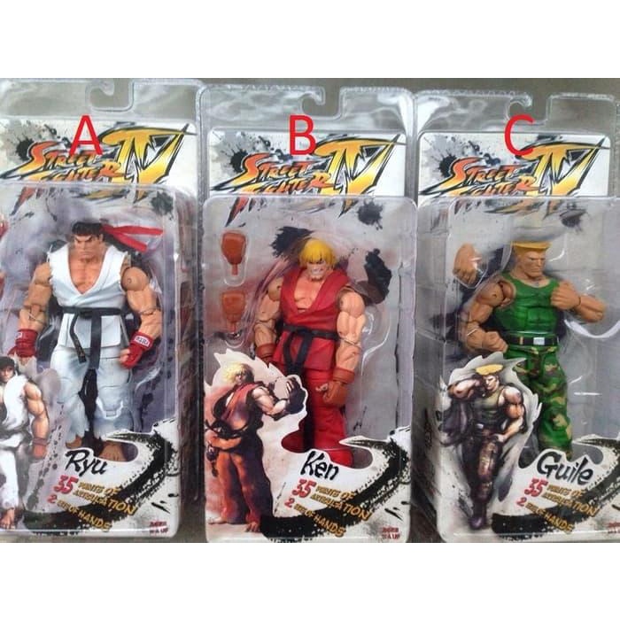 Jual ACTION FIGURE STREET FIGHTER NECA KEN, GUILE, RYU | Shopee Indonesia