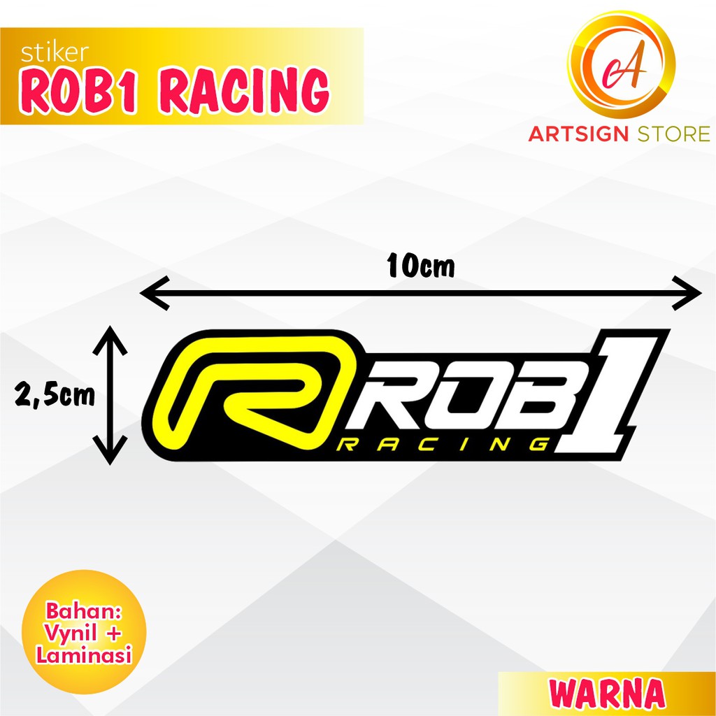 Jual Stiker ROB1 Racing / Sticker ROB 1 RACING / Cutting Stiker Racing ...