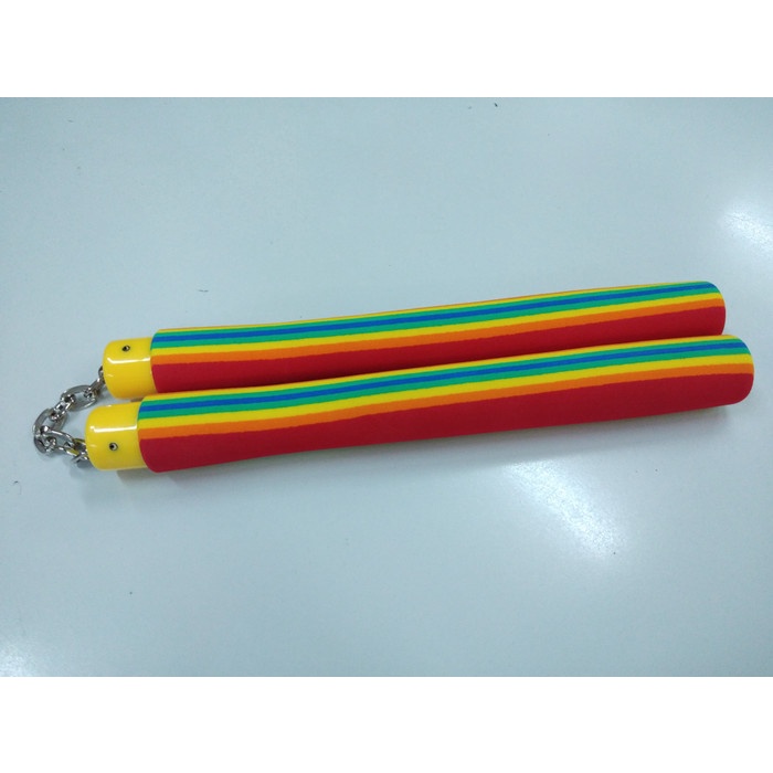 Jual Nunchaku- Double Stick Rocky Busa Plastik "Rainbow " -Nunchaku ...