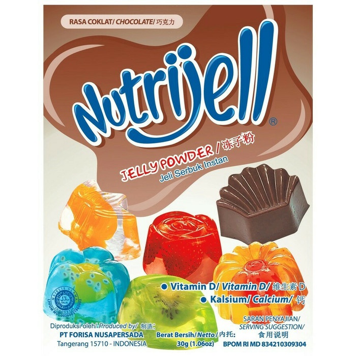 Jual agar-agar-puding-bahan- nutrijell agar ager rasa coklat chocolate ...